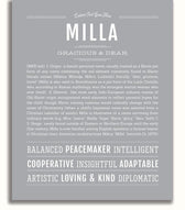 Milla | Name Art Print – Name Stories