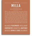 Milla | Name Art Print - Personalized Custom Gifts – Name Stories