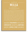 Milla | Name Art Print - Personalized Custom Gifts – Name Stories
