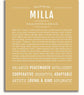 Milla | Name Art Print - Personalized Custom Gifts – Name Stories