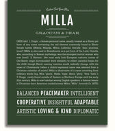 Milla | Name Art Print – Name Stories