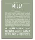 Milla | Name Art Print - Personalized Custom Gifts – Name Stories