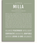Milla | Name Art Print – Name Stories
