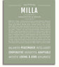Milla | Name Art Print - Personalized Custom Gifts – Name Stories
