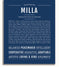 Milla | Name Art Print - Personalized Custom Gifts – Name Stories