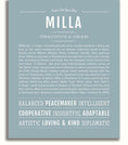 Milla | Name Art Print - Personalized Custom Gifts – Name Stories