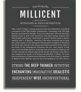 Millicent | Name Art Print – Name Stories