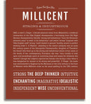 Millicent | Name Art Print – Name Stories