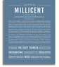 Millicent | Name Art Print – Name Stories