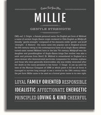 Millie | Name Art Print – Name Stories