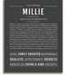 Millie Personalized Name Meaning Art Prints – Name Stories