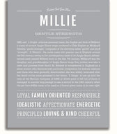 Millie | Name Art Print – Name Stories