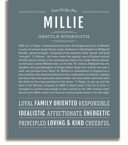Millie | Name Art Print – Name Stories