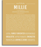Millie | Name Art Print – Name Stories
