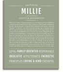 Millie | Name Art Print – Name Stories