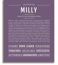Milly | Name Art Print – Name Stories