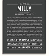 Milly | Name Art Print – Name Stories