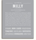 Milly | Name Art Print – Name Stories