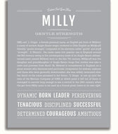 Milly | Name Art Print – Name Stories