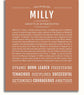 Milly | Name Art Print – Name Stories