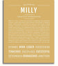 Milly Personalized Name Meaning Art Prints – Name Stories
