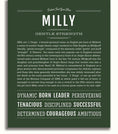 Milly | Name Art Print – Name Stories