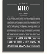 Milo | Name Art Print – Name Stories