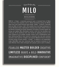 Milo | Name Art Print – Name Stories