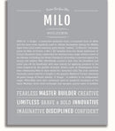 Milo | Name Art Print – Name Stories