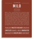 Milo Personalized Name Meaning Art Prints – Name Stories