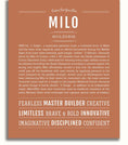Milo | Name Art Print – Name Stories