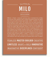Milo | Name Art Print – Name Stories