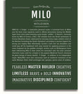 Milo | Name Art Print – Name Stories