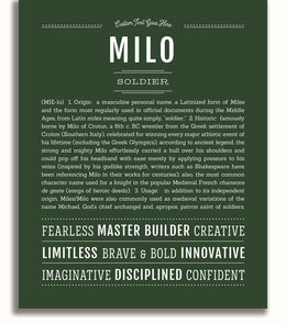 Milo | Name Art Print – Name Stories