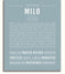 Milo Personalized Name Meaning Art Prints – Name Stories
