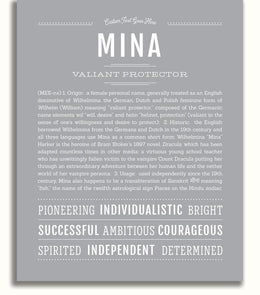 Mina | Name Art Print – Name Stories