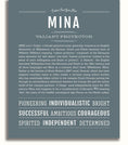 Mina | Name Art Print – Name Stories
