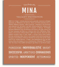 Mina | Name Art Print – Name Stories