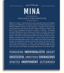 Mina | Name Art Print – Name Stories