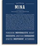 Mina | Name Art Print – Name Stories