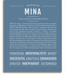Mina | Name Art Print – Name Stories