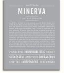 Minerva Personalized Name Meaning Art Prints – Name Stories