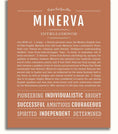 Minerva | Name Art Print – Name Stories