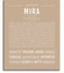 Mira | Name Art Print – Name Stories