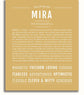 Mira | Name Art Print – Name Stories