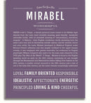 Mirabel | Name Art Print – Name Stories