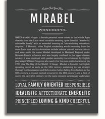 Mirabel | Name Art Print – Name Stories