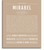 Mirabel | Name Art Print – Name Stories