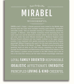 Mirabel | Name Art Print – Name Stories