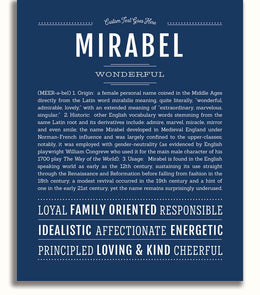 Mirabel | Name Art Print – Name Stories